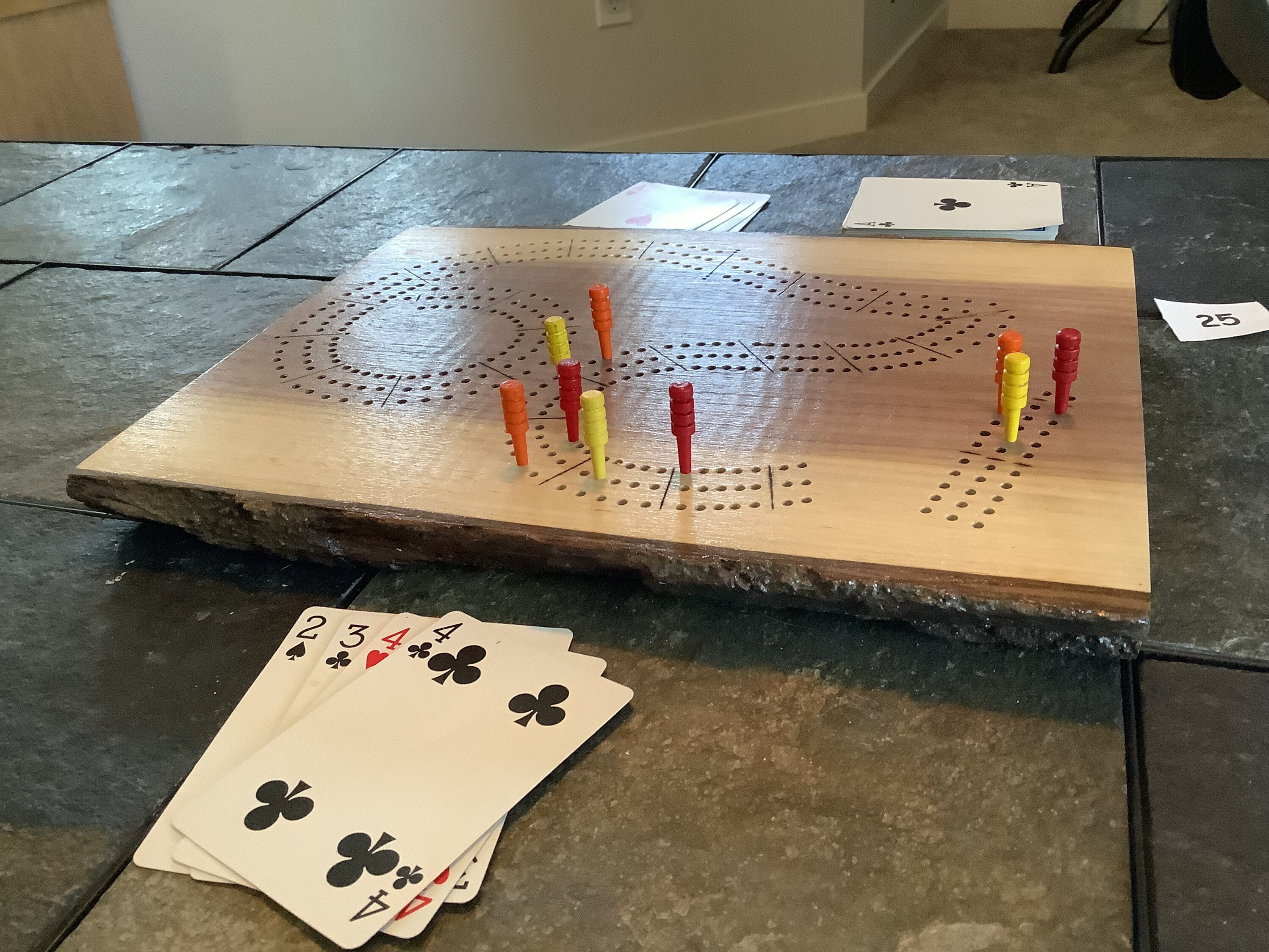 Live Edge Cribbage Board - Etsy