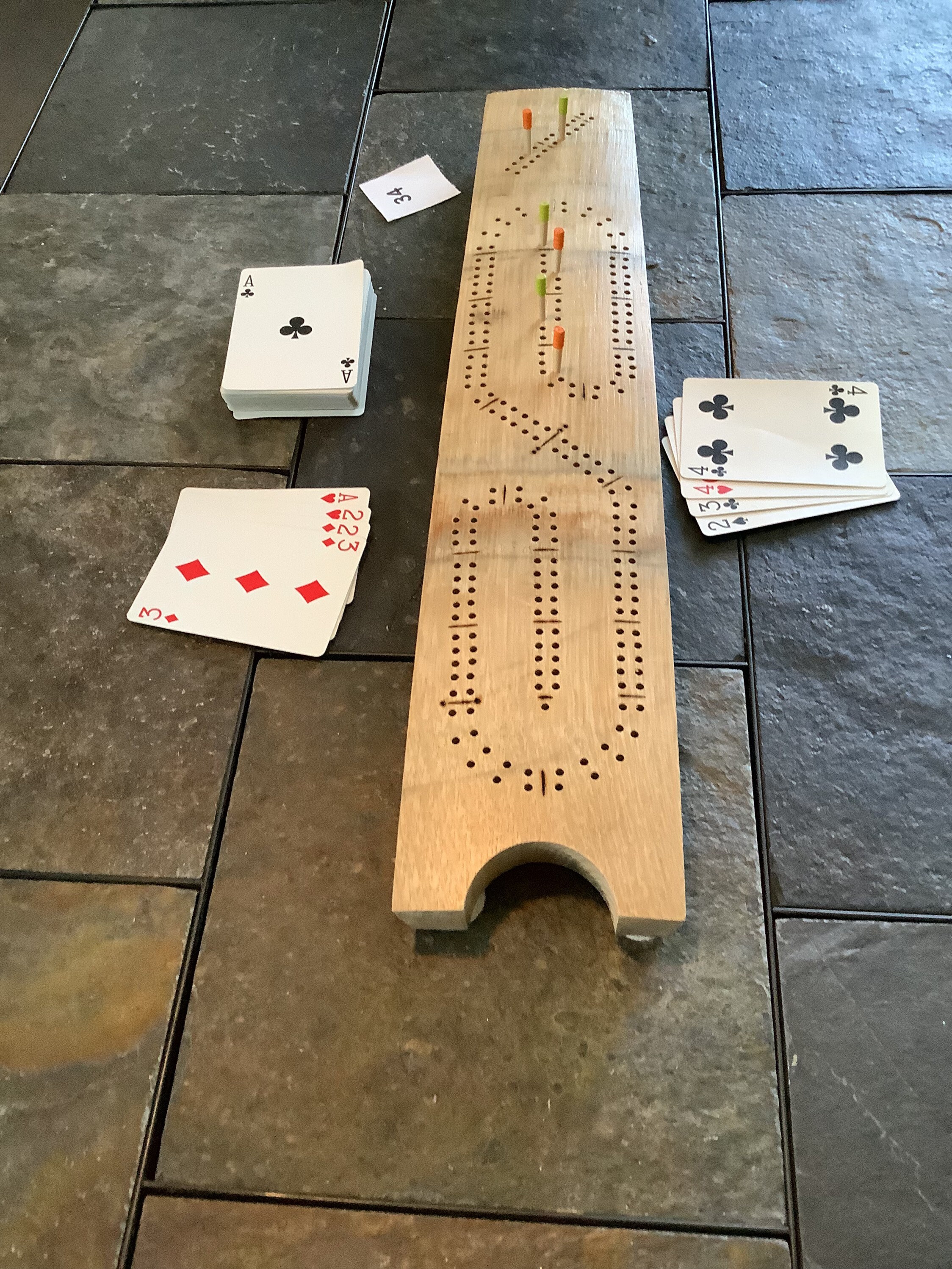 2 Track Stave Cribbage Board - Etsy