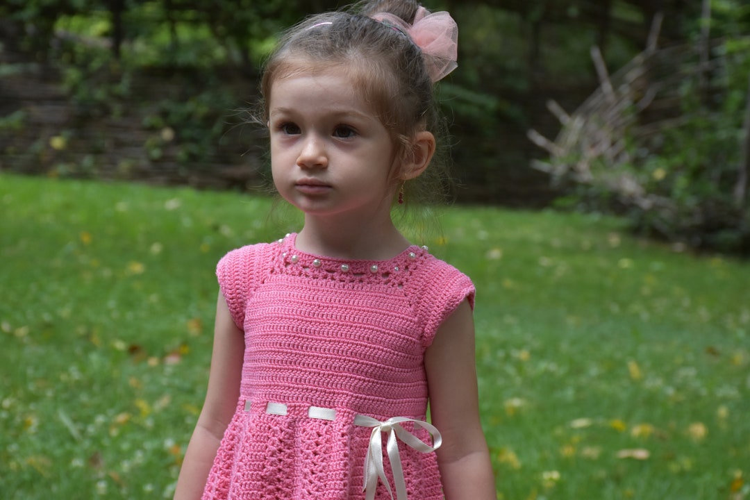 Baby Crochet Dress Pattern, Dress Pattern, Crochet Yoke Dress Pattern ...