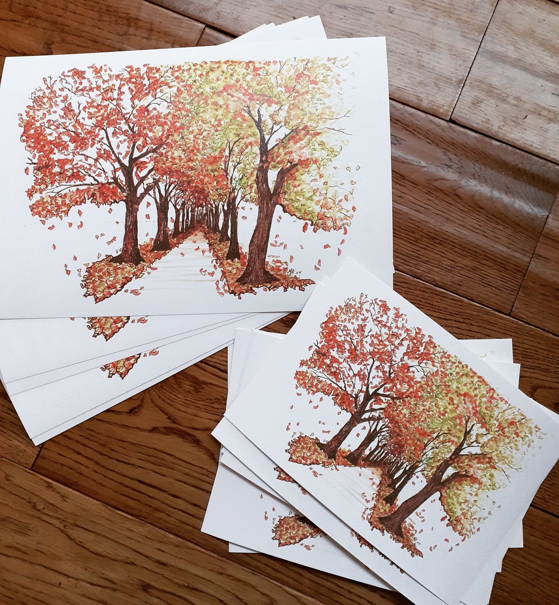 Autumn Tree Lined Walkway Art Print Autumn Edinburgh - Etsy