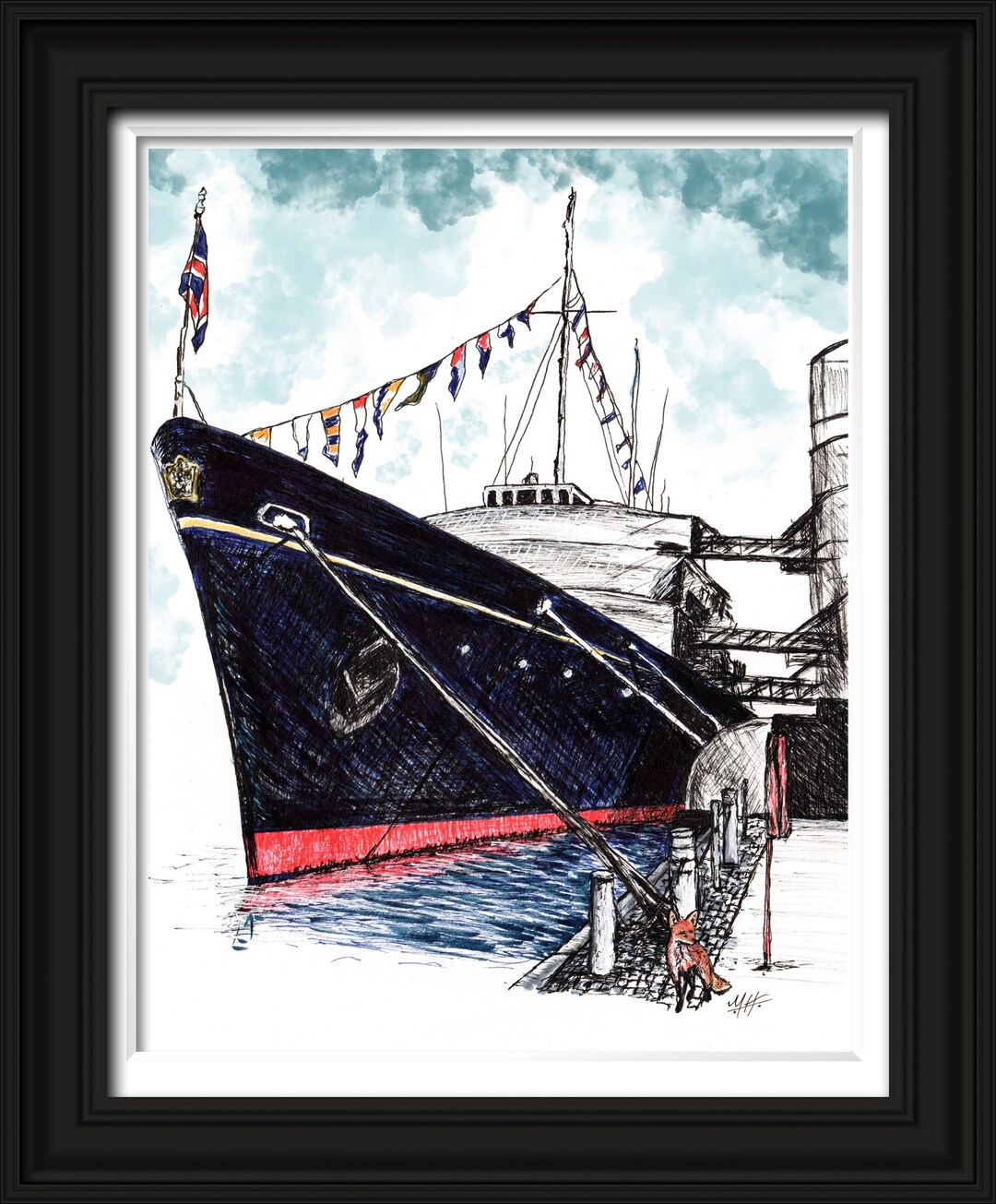 Royal Yacht Britannia, Royal Yacht, Edinburgh, Leith, Illustration ...