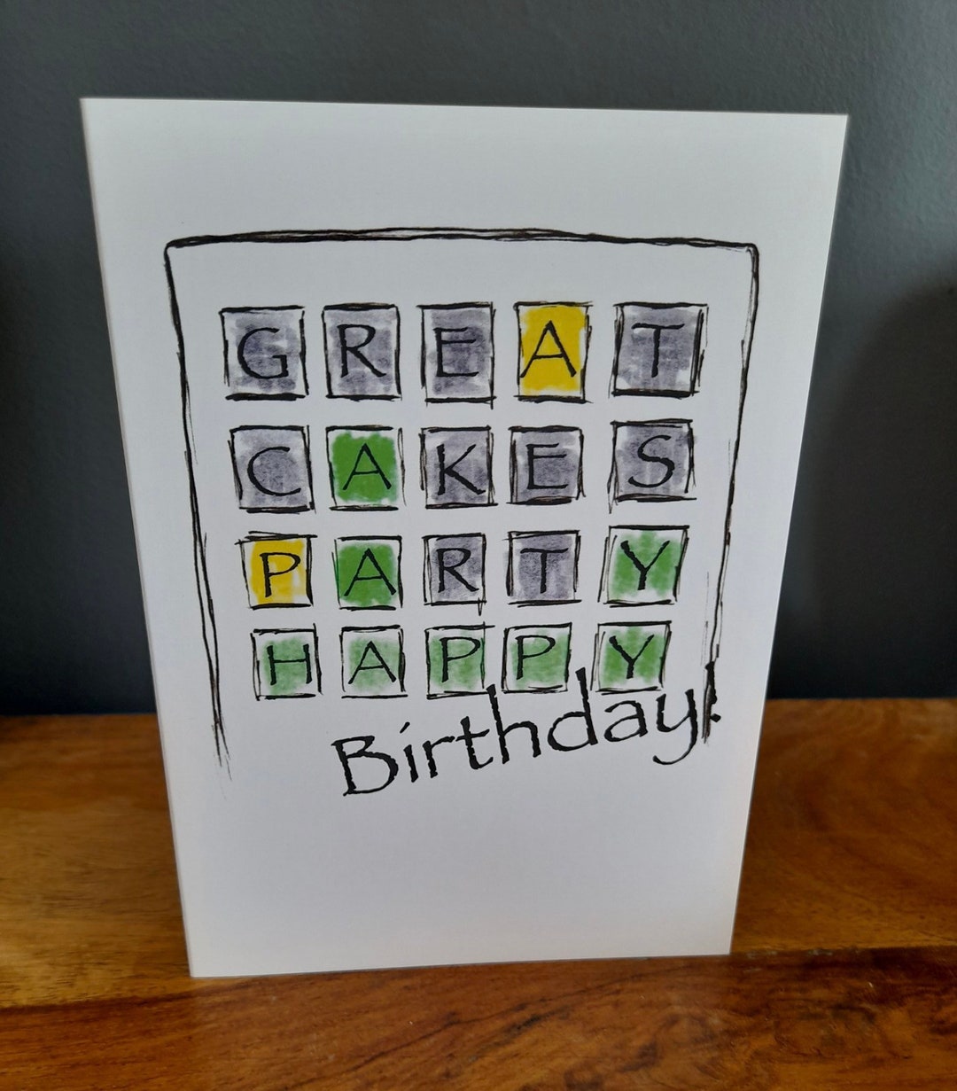 Wordle Birthday Card Birthday Card Wordle Birthday - Etsy