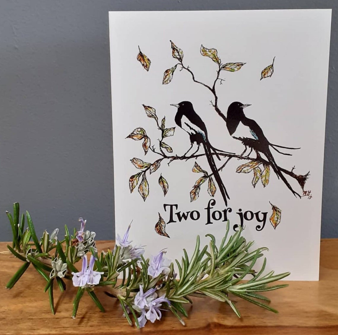 Gift Card Two for Joy Valentines Love Couple Birds Card | Etsy