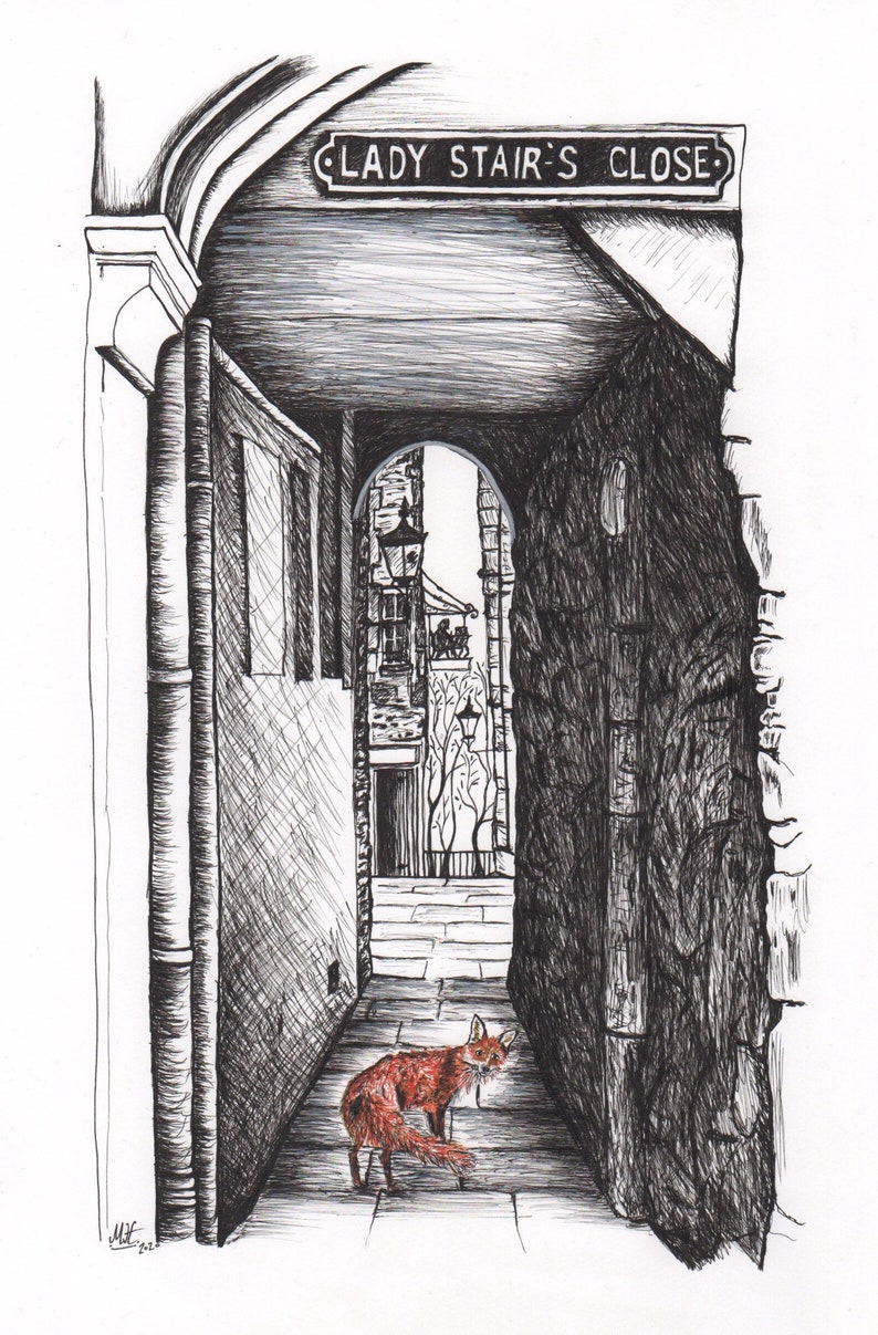 Edinburgh Closes Wall Decor Set of 6 Edinburgh Prints Set | Etsy