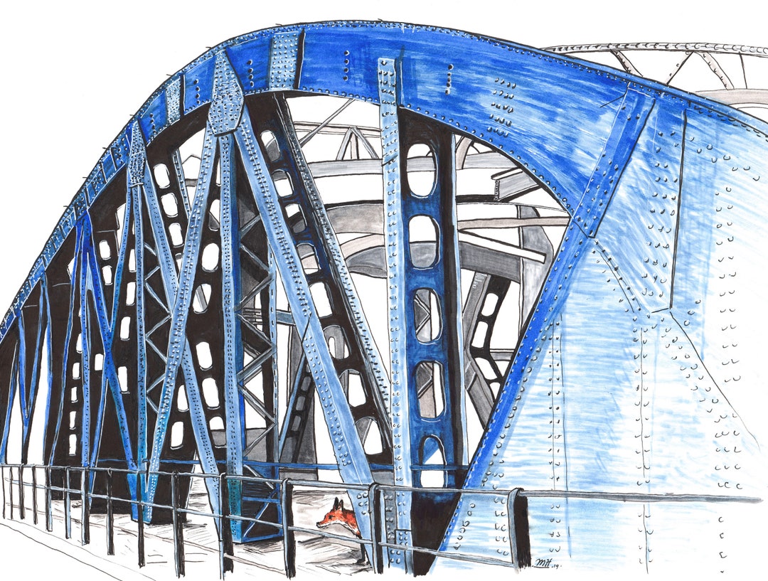 Leith-bridge-victoria Swing Bridge-edinburgh-scottish-illustration-fox ...