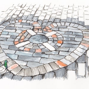 The Heart of Midlothian. Edinburgh. Ink Drawing. A3 Print. - Etsy