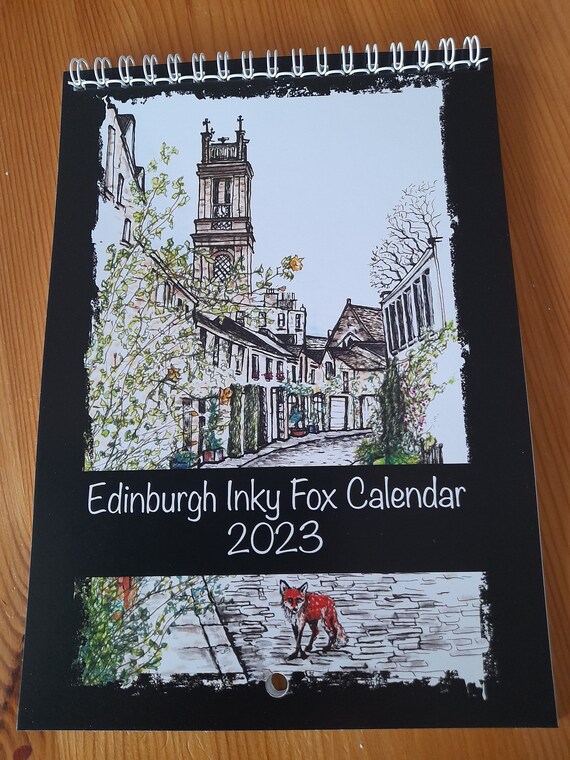 2023 Edinburgh Inky Fox Calendar Edinburgh Calendar Wall - Etsy Australia