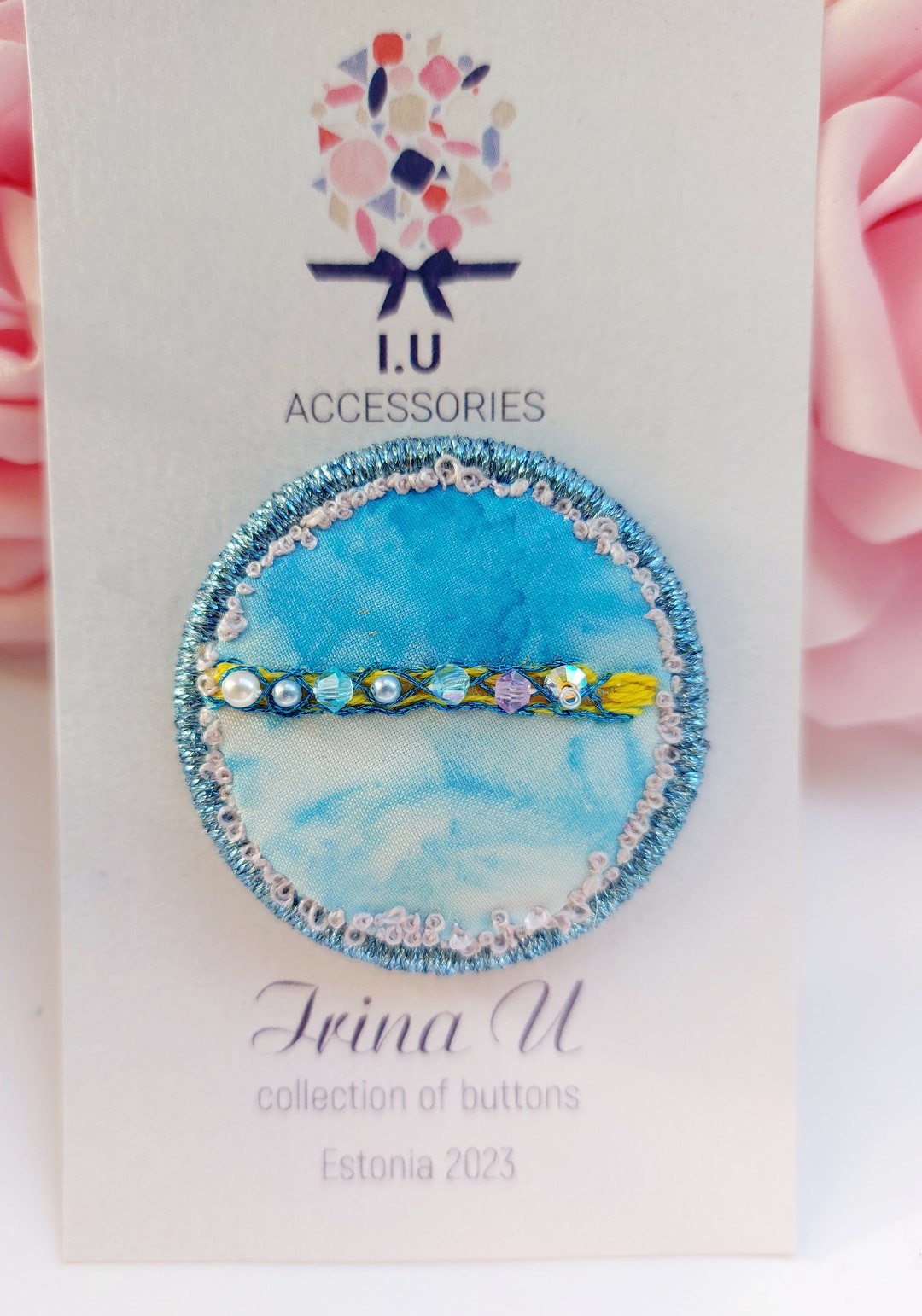 Dorset Buttons "blue Lagoon" 4 Cm, Collector's Gift,gift for Her ...