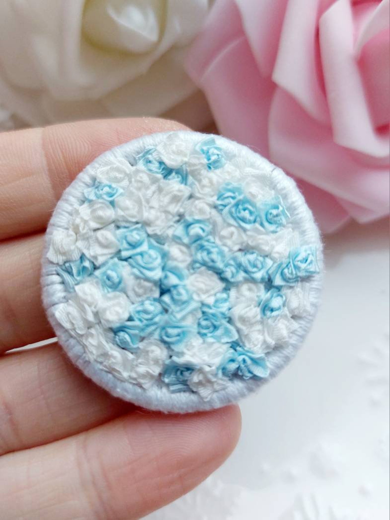 Set of Dorset Buttons, a Bunch of Roses 1.57 Inch/ 4cm Embroidery ...