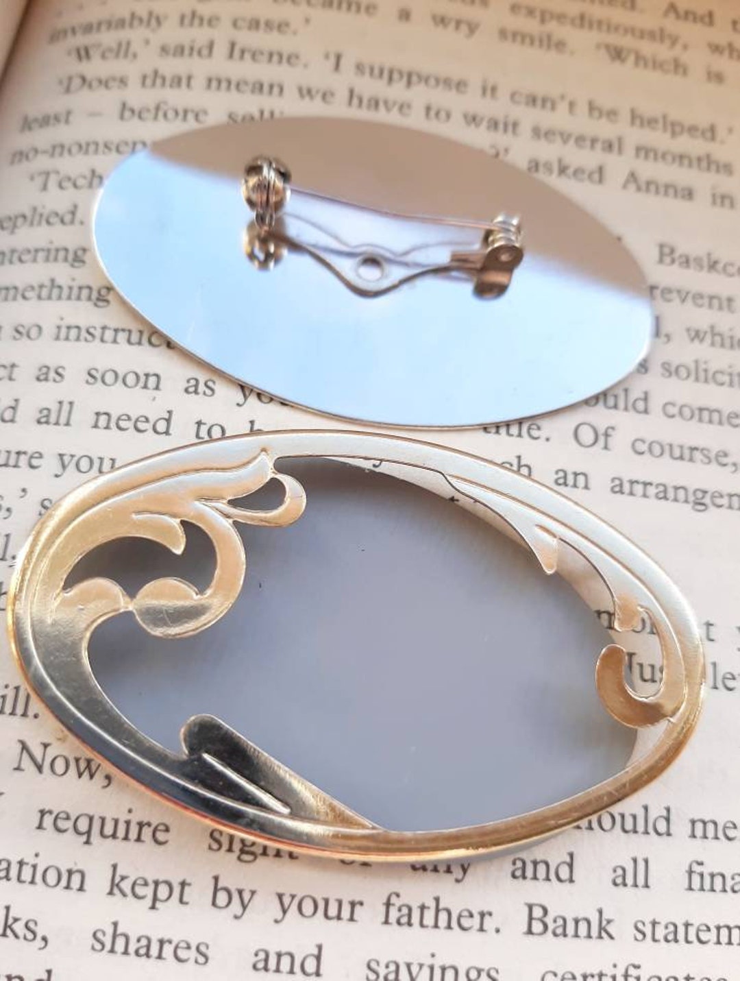 Lot of 12 Pin Settings DIY Brooch Kit Setting Frame Brooch Handmade ...