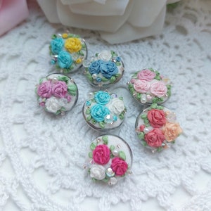 Vintage Style Buttons 7 Pc Buttons With Embroidery Set Custom ...