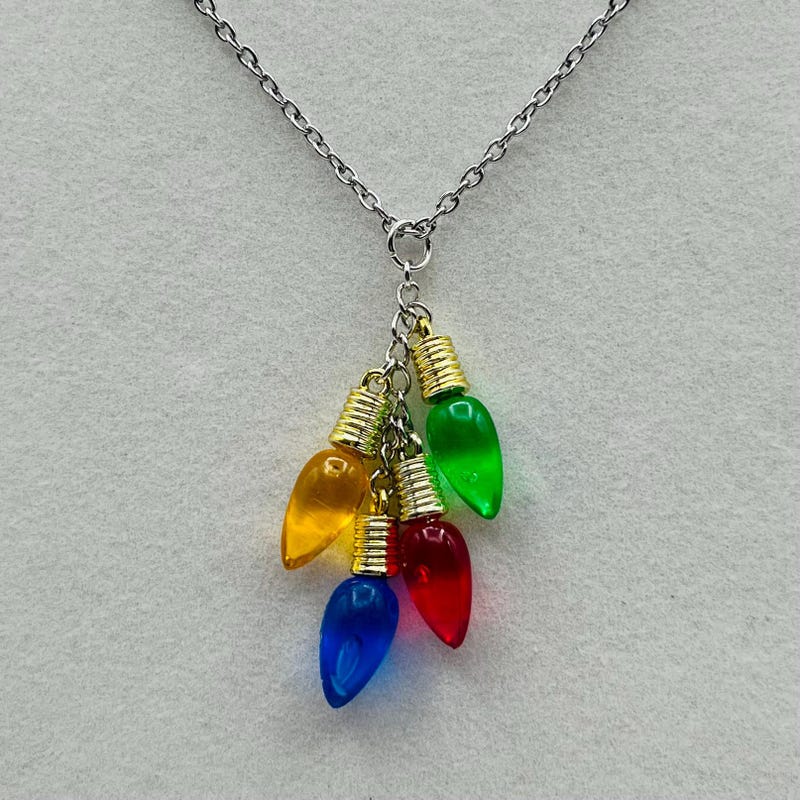 Christmas Lights Necklace - Etsy