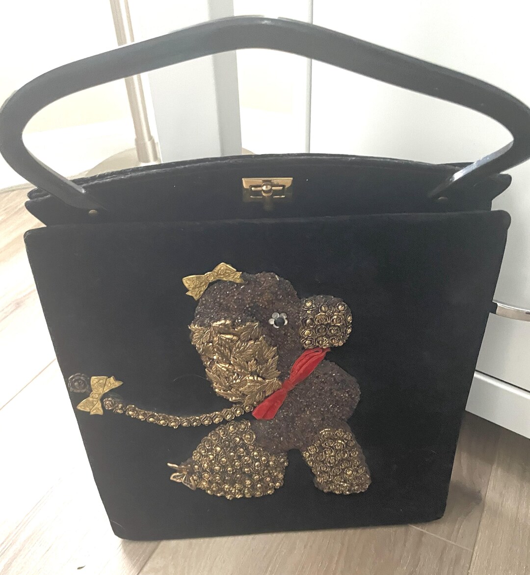 Vintage Velvet, Beautiful and Ornate Poodle Purse - Etsy