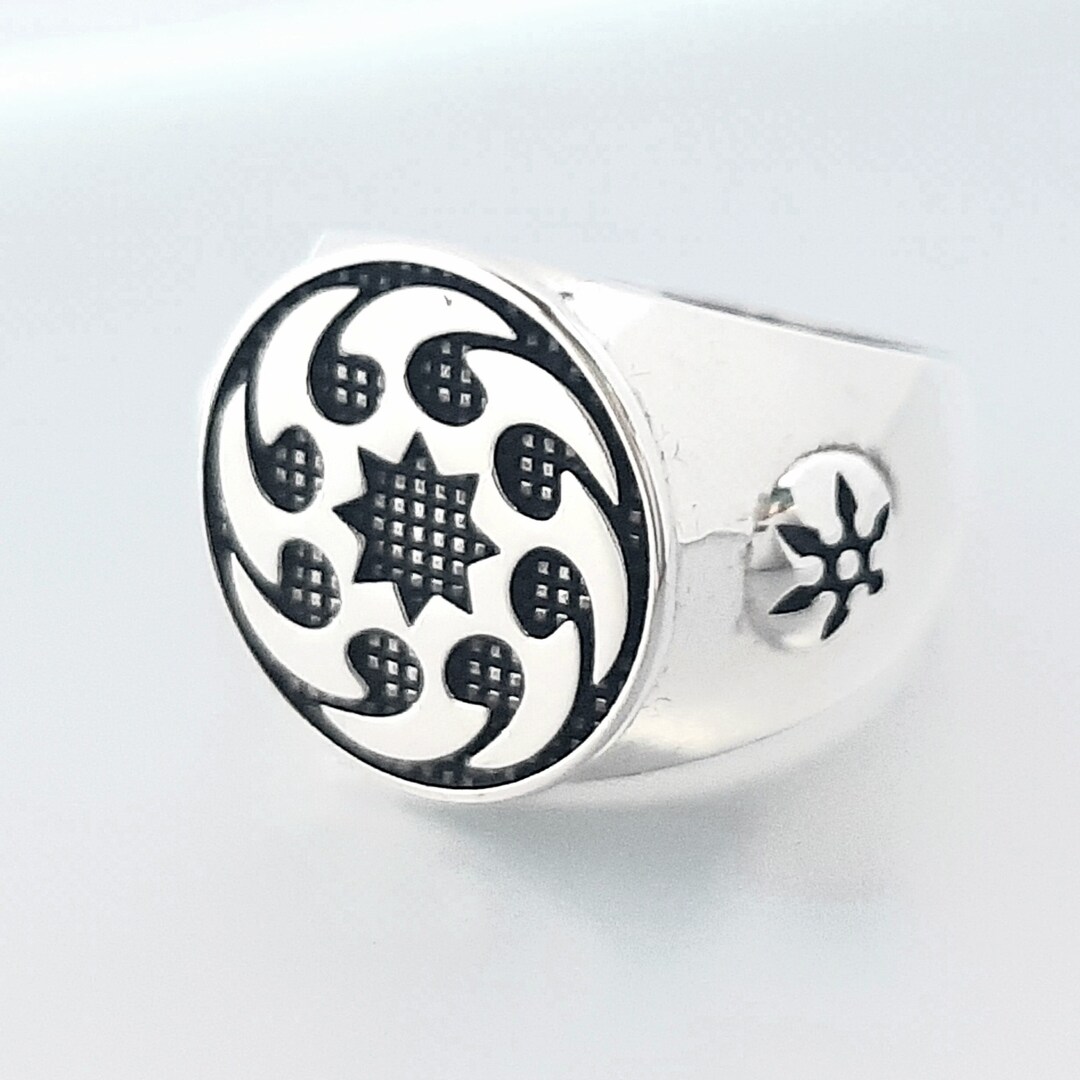 Samurai's Silver Ring, a Unique Japanese 925 Sterling Silver Ring, a ...