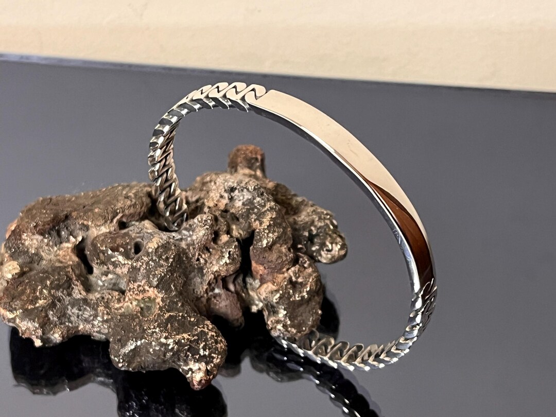 Handmade Sterling Silver Greek Cuff Bangle - Men's Luxury Accessory ...