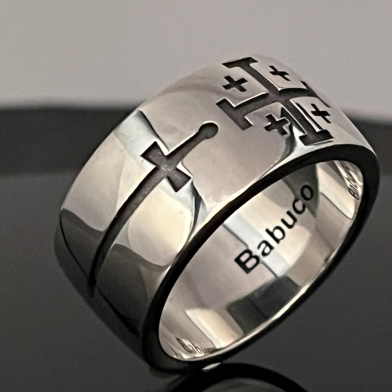 Crusader Signet Ring Silver - Etsy