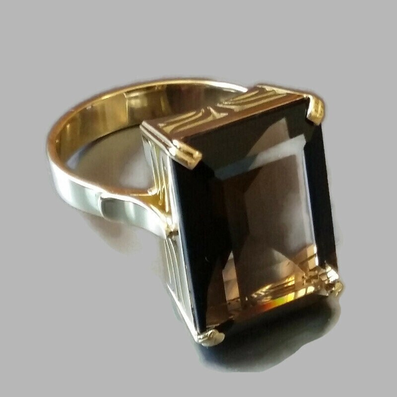 Big Square Stone Ring - Etsy