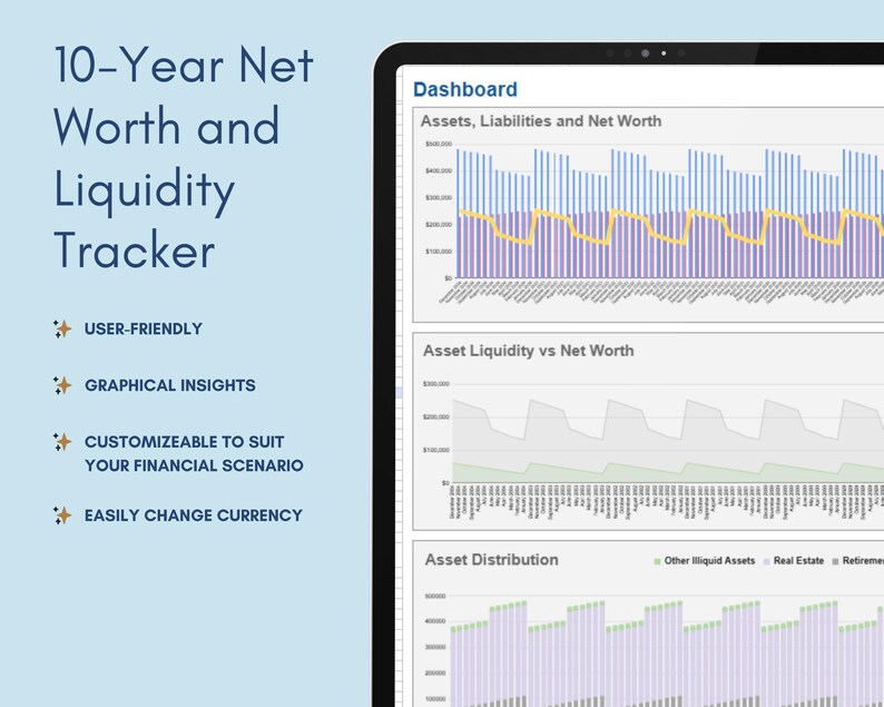 10-year Net Worth and Liquidity Tracker - Etsy