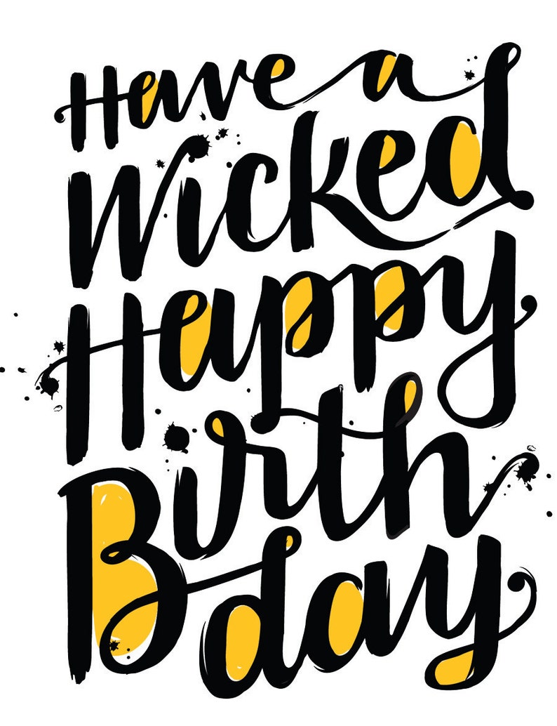 Wicked Happy Birthday single card | Etsy
