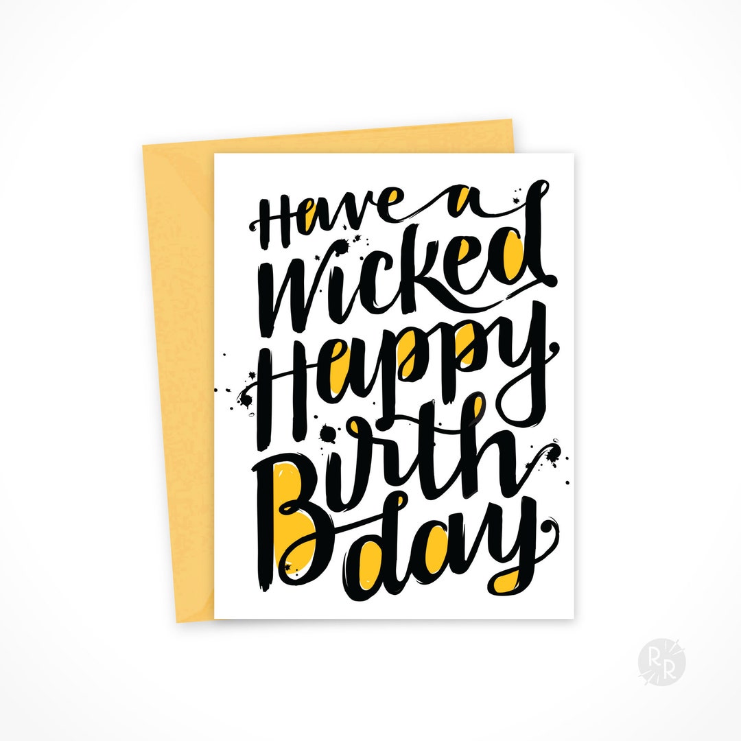 Wicked Happy Birthday • Single Card - Etsy