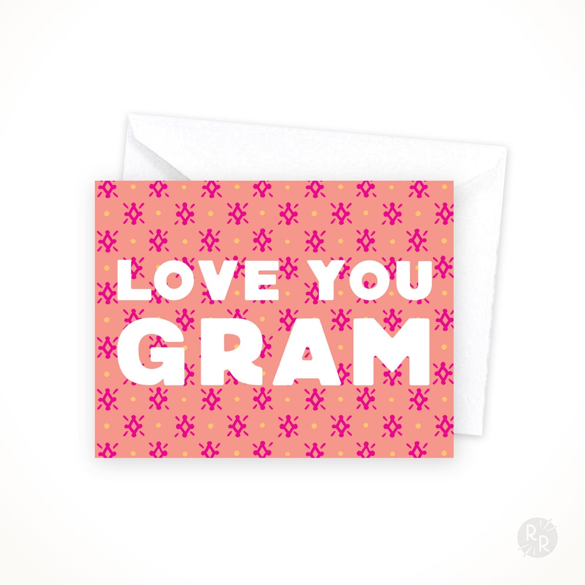 Love You Gram carte unique - Etsy France