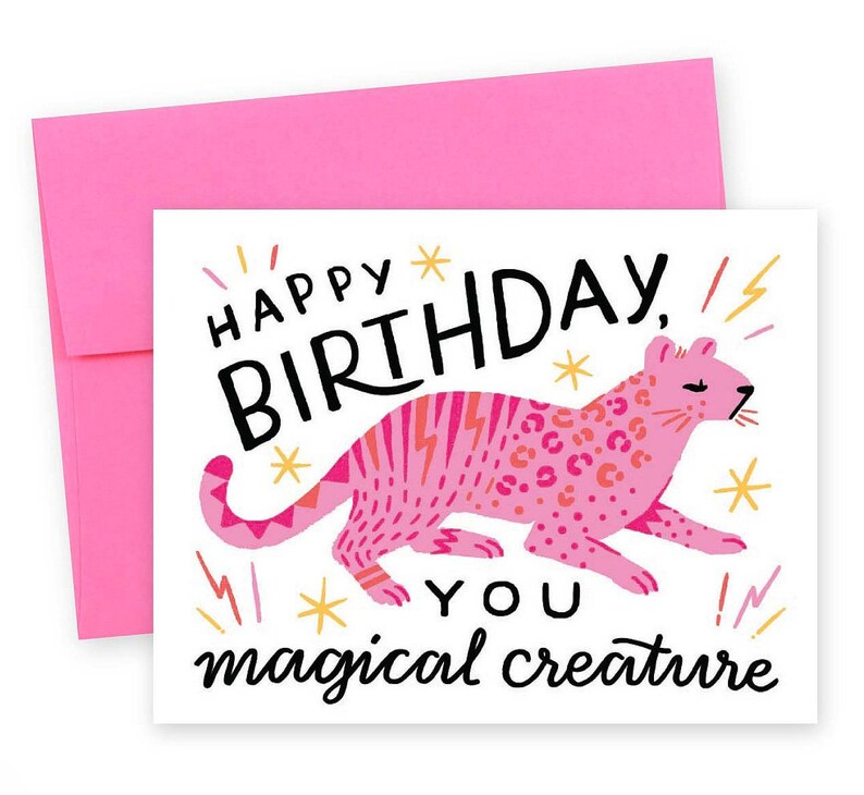 Happy Birthday You Magical Creature Single Card - Etsy