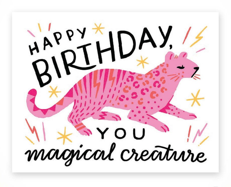 Happy Birthday You Magical Creature Single Card - Etsy