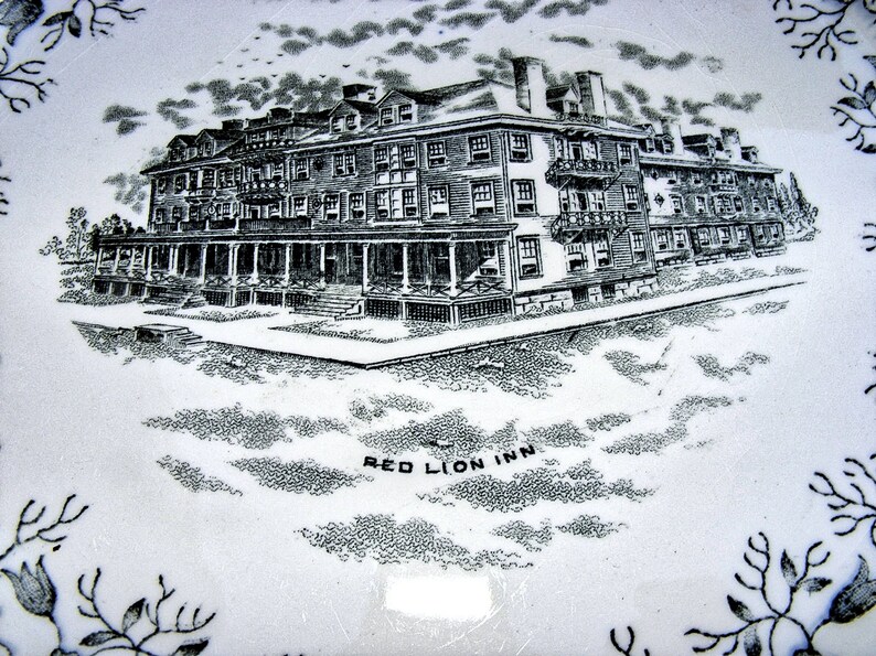 1890 Plate Antique Souvenir RED LION Inn Stockbridge, MA Restaurant ...