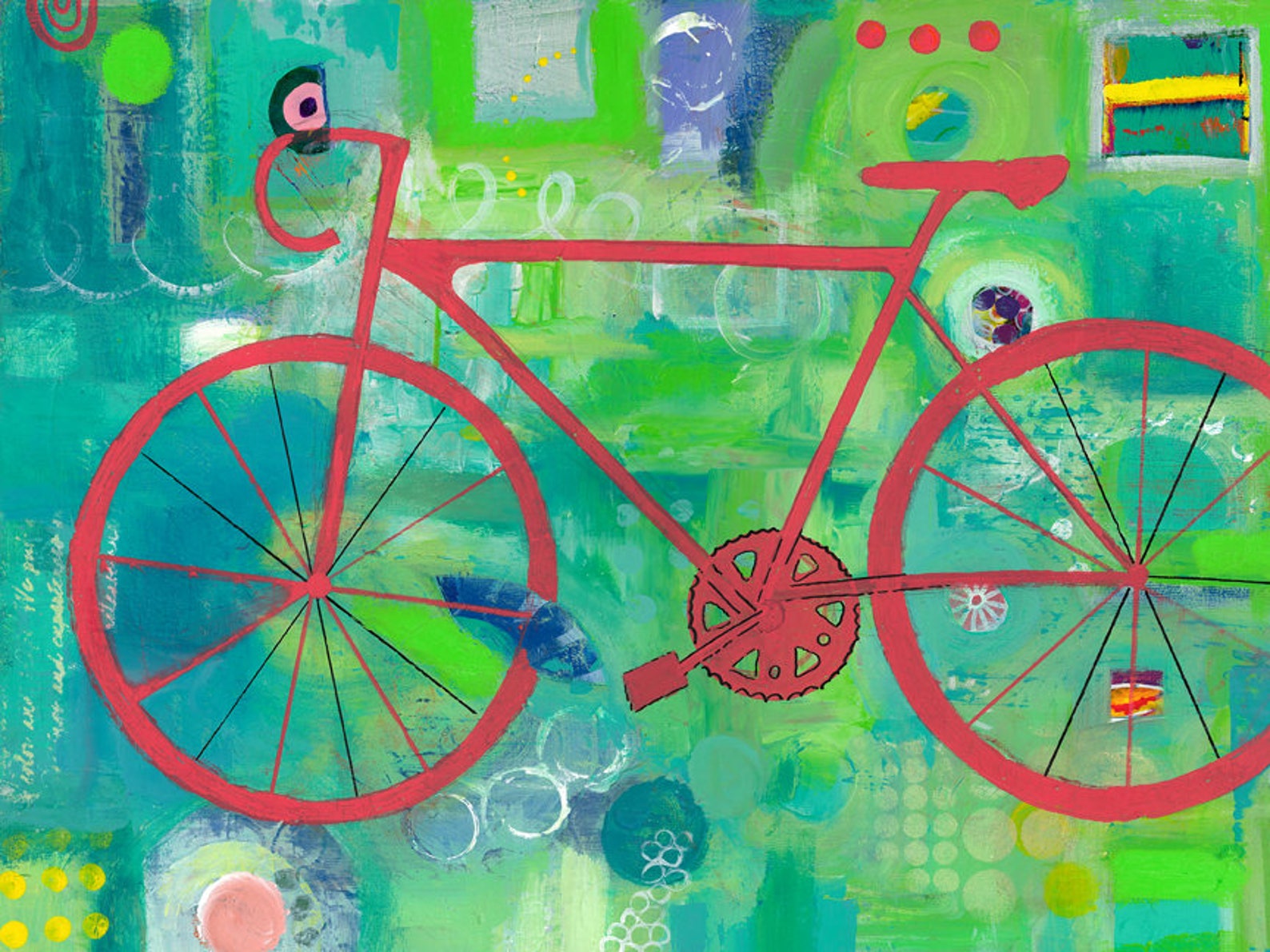 Red Bike #018 - Etsy