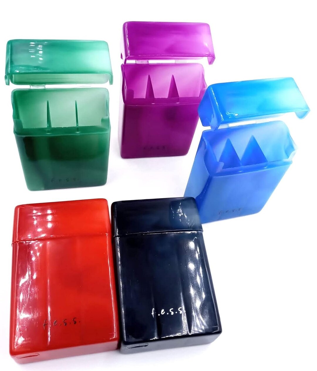 Two Pack Plastic Cigarette Case, for King Size 85mm, 85mm With Dividers ...