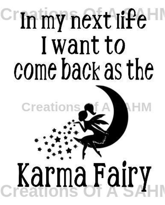 Karma Fairy SVG in My Next Life SVG Fairy SVG - Etsy