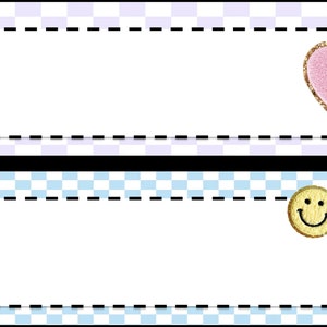 Pastel Sugar Pop Desk Name Tags Chenille Patches Desk Name Tags Digital ...