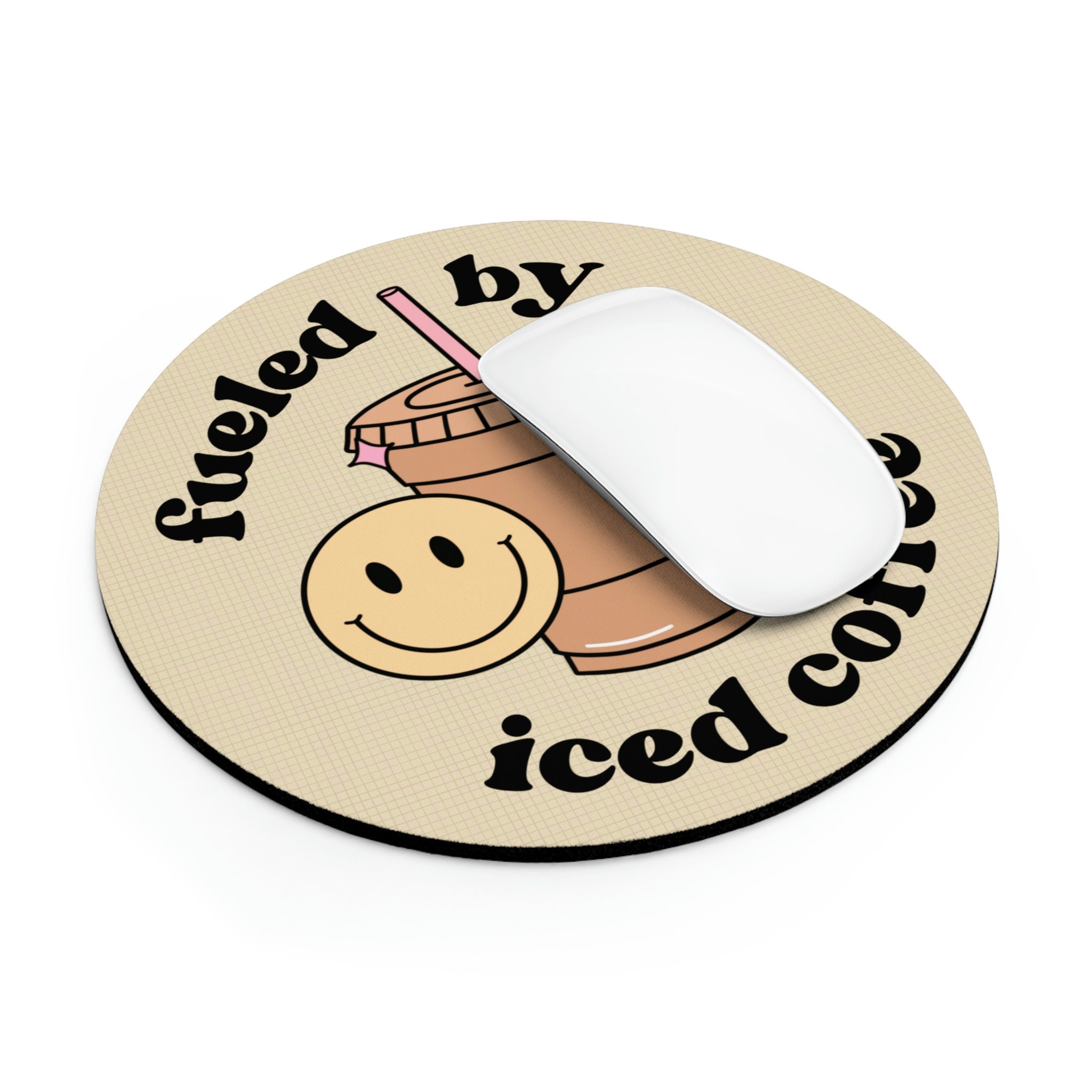 Iced Coffee Retro Mousepad - Groovy Smiley Doodle Mousepad - Teacher ...
