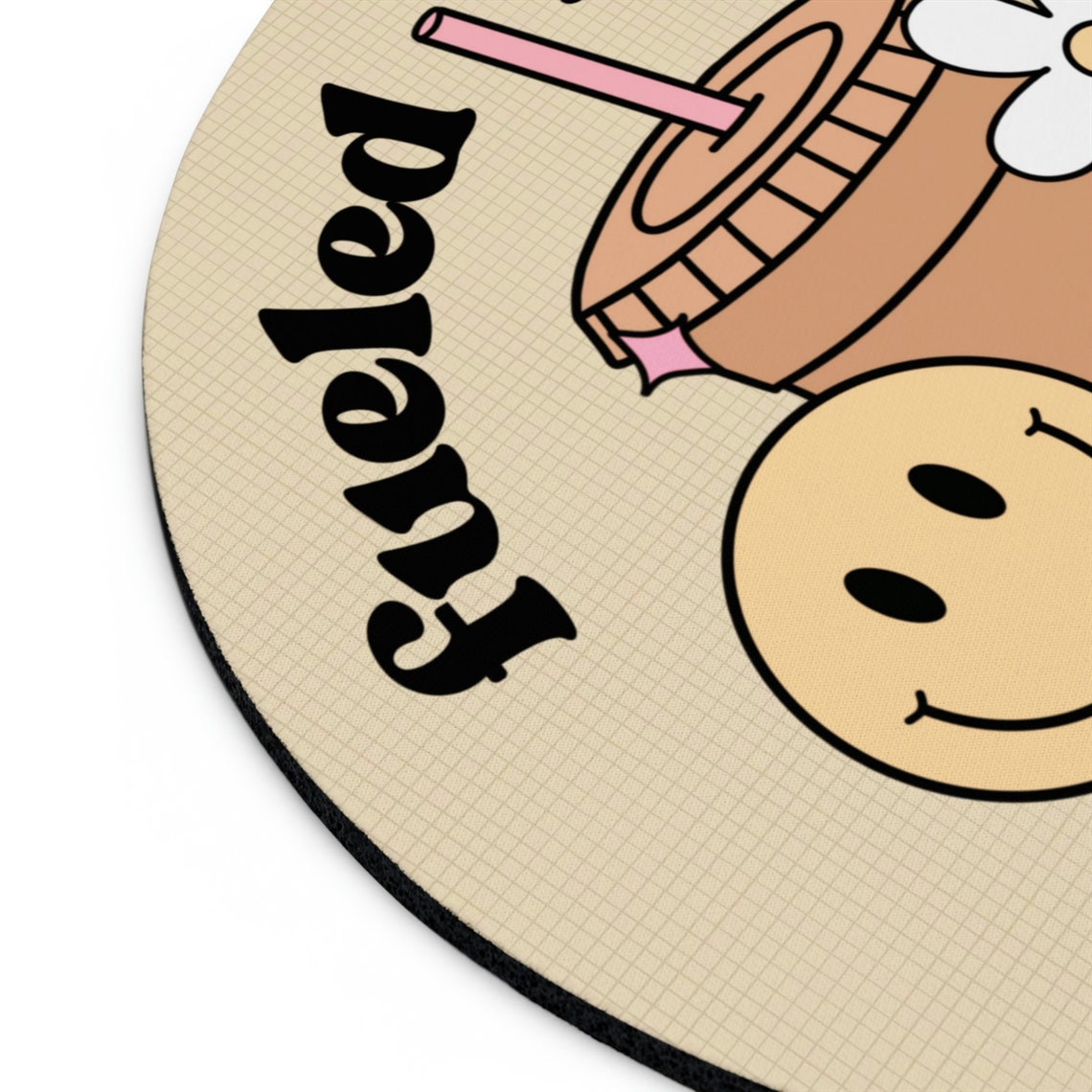 Iced Coffee Retro Mousepad - Groovy Smiley Doodle Mousepad - Teacher ...