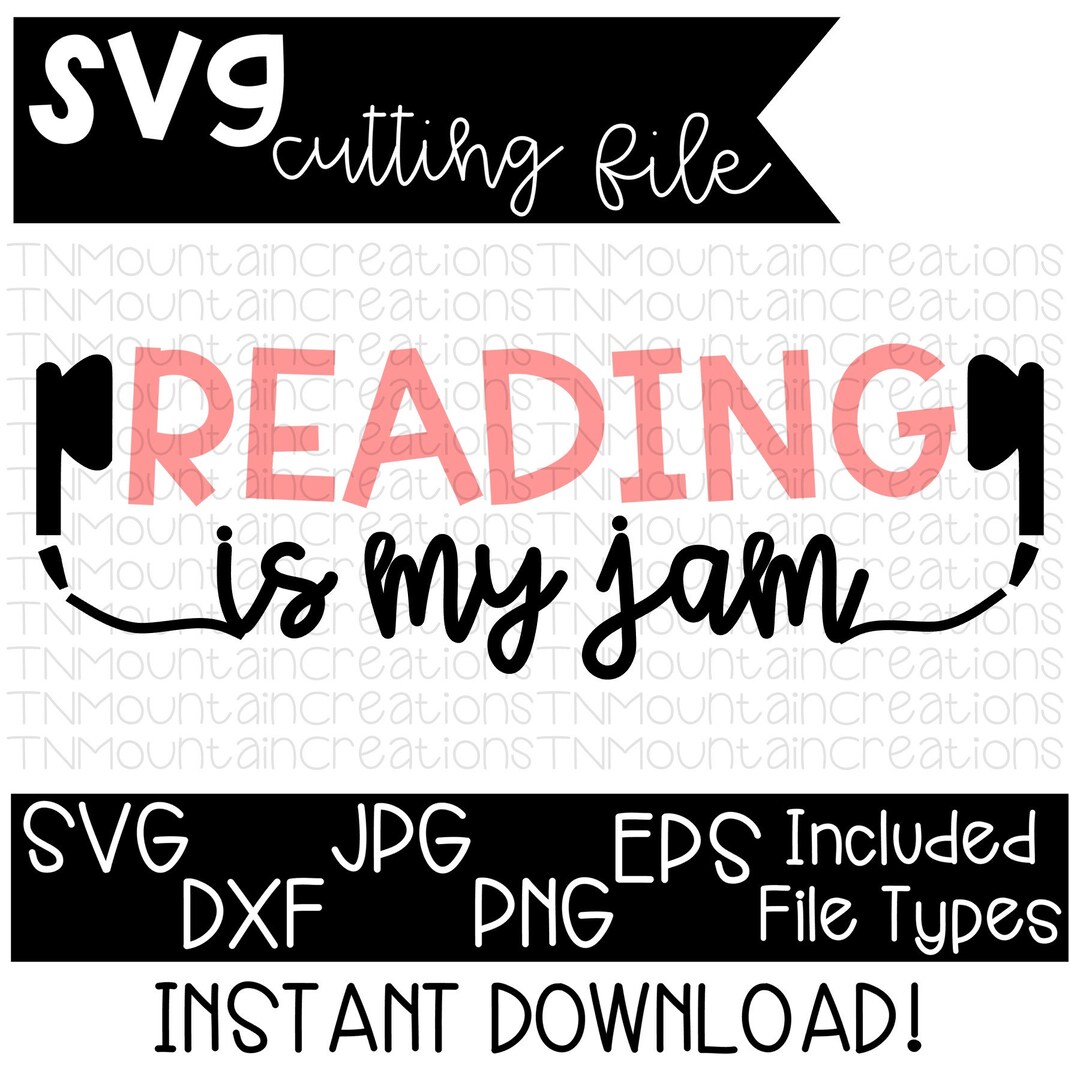 Reading is My Jam SVG File, Teacher Svg, Teaching is My Jam, Teaching, Teacher Svg, Cutting File ...