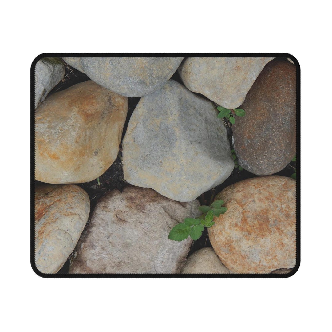 River Rock Photo Mouse Pad | Pebble Stone Desk Mat, Nature Gaming ...
