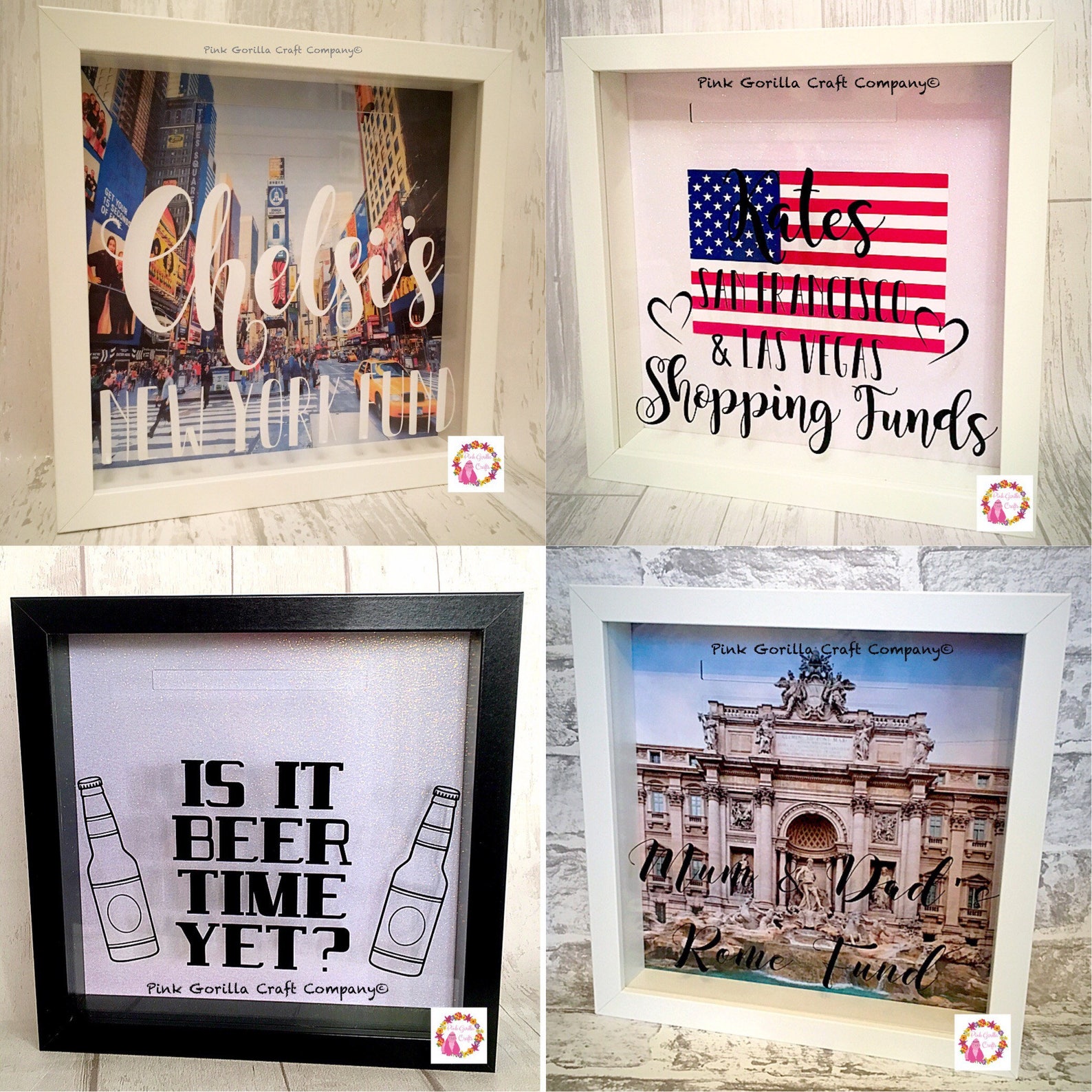 Personalised Money Box Frame Honeymoon Fund Frame Wedding | Etsy UK