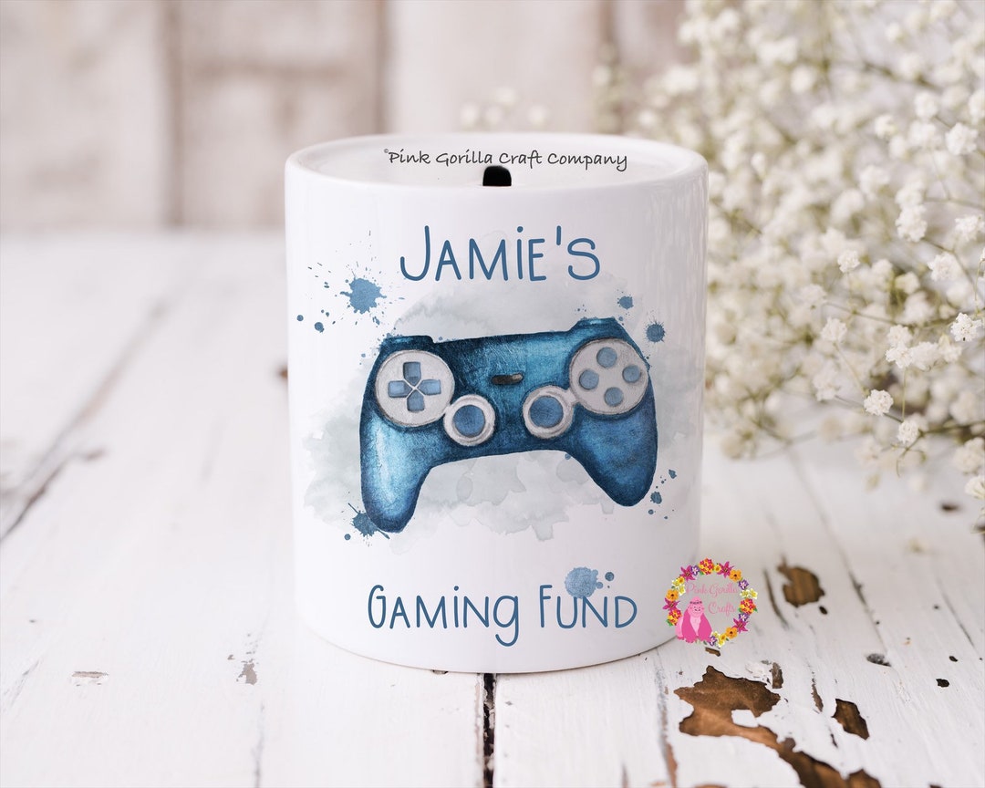 Money Box, Personalised Money Box, Coin Bank, Gamer Money Box, Piggy ...