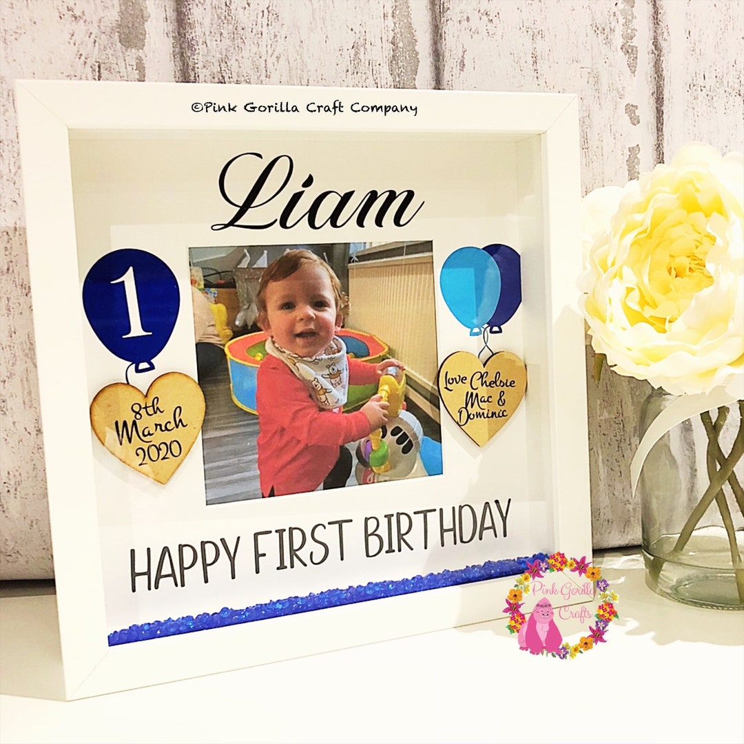 Birthday Frame, 1st Birthday Frame, First Birthday Gift, Personalised ...