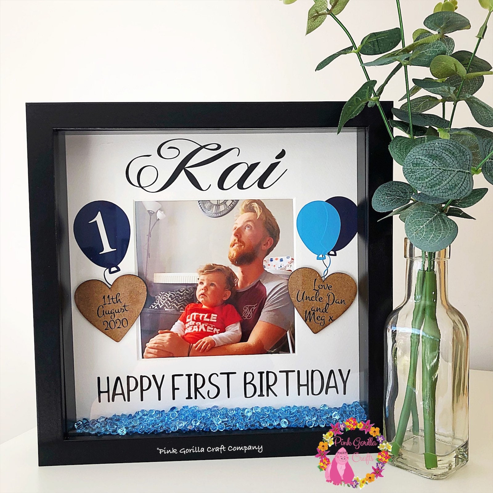 Birthday Frame, 1st Birthday Frame, First Birthday Gift, Personalised ...