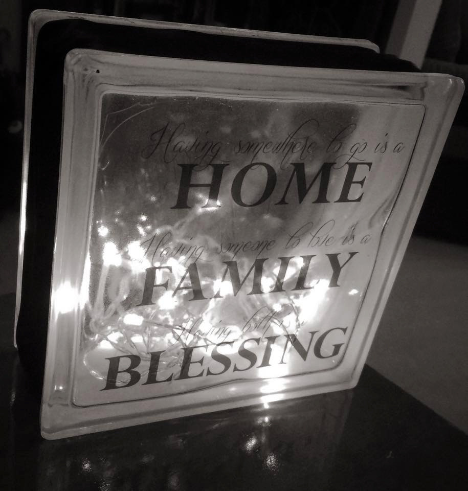 Glass Light Block / Night Light / Glass Block | Etsy