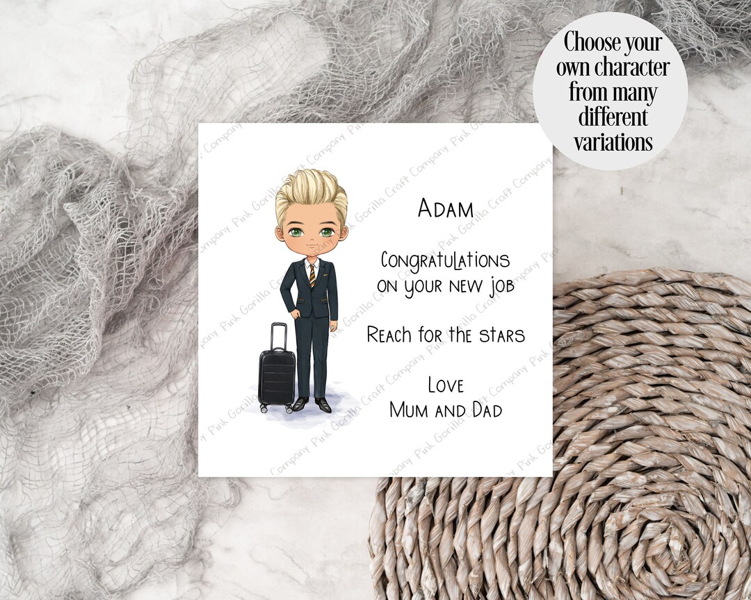Flight Attendant Air Hostess Card for Flight Attendant Card - Etsy