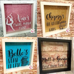 Personalised Money Box Frame, Honeymoon Fund Frame, Wedding Fund Frame ...