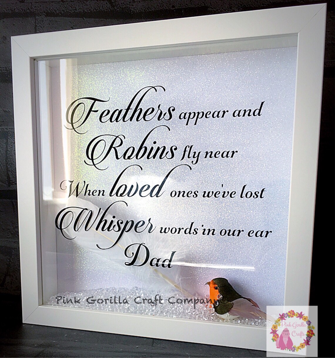 Remembrance Frame Robin Frame in Memory Memorial | Etsy UK