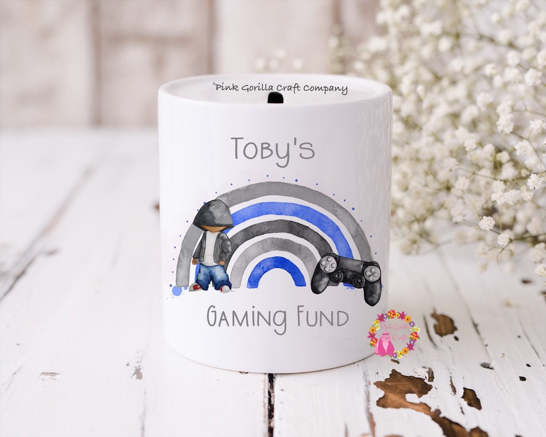 Money Box, Personalised Money Box, Coin Bank, Gamer Money Box, Piggy ...