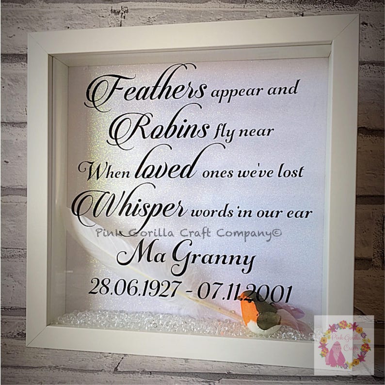 Remembrance Frame Robin Frame in Memory Memorial - Etsy UK
