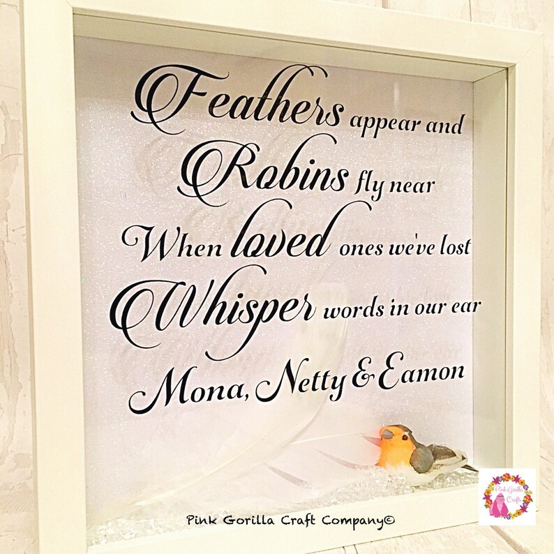 Remembrance Frame Robin Frame in Memory Memorial | Etsy UK