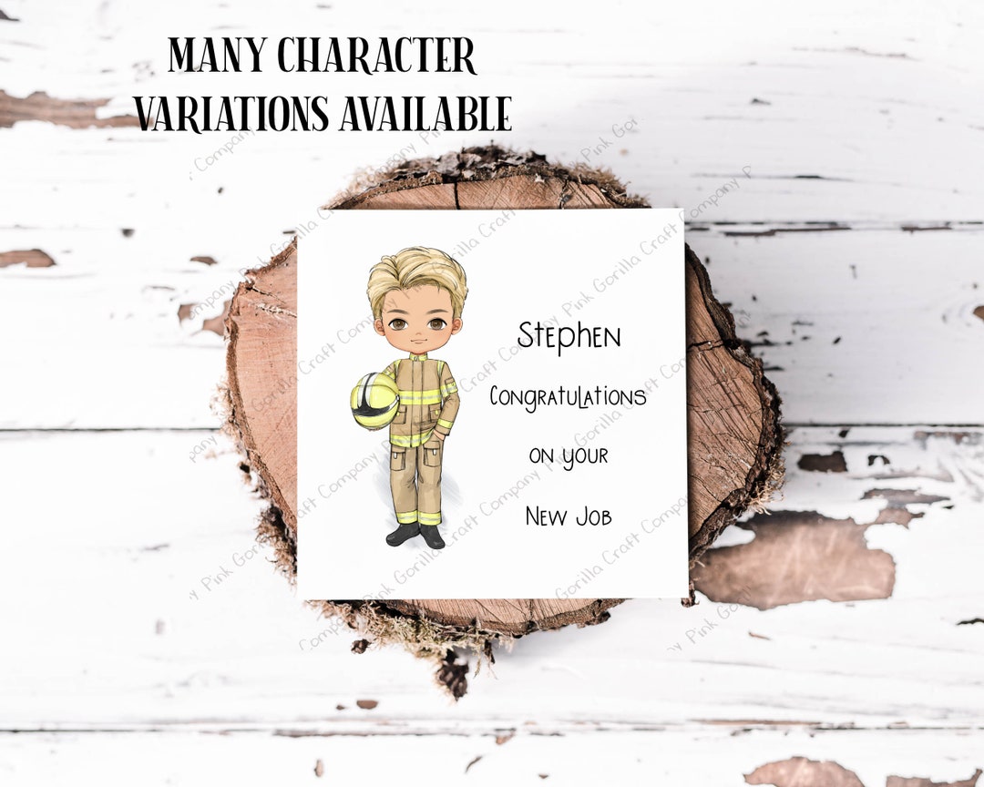 Fireman, Card for Fireman, Fireman Card, Fire Officer, Gift for Him ...