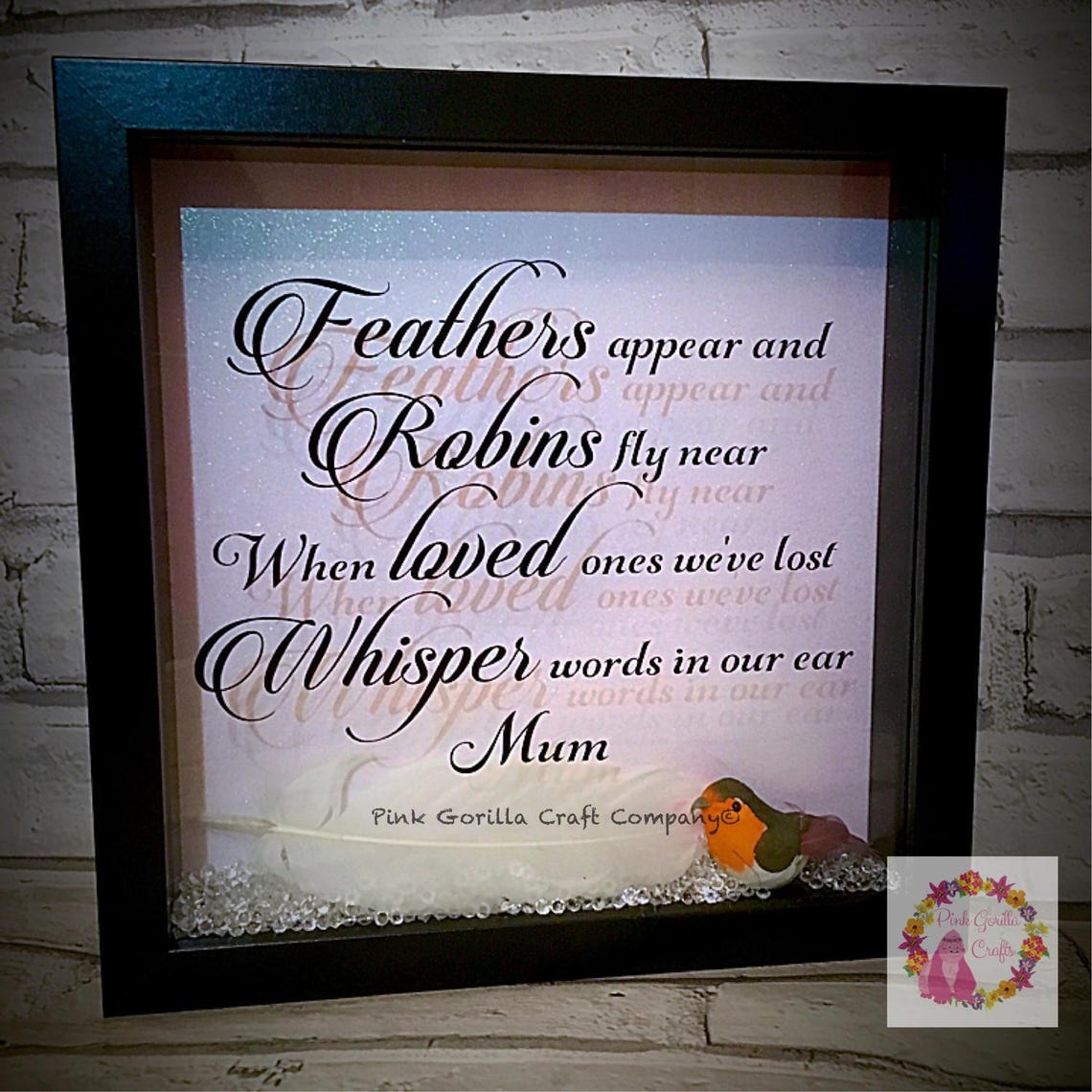 Remembrance Frame Robin Frame in Memory Memorial | Etsy UK