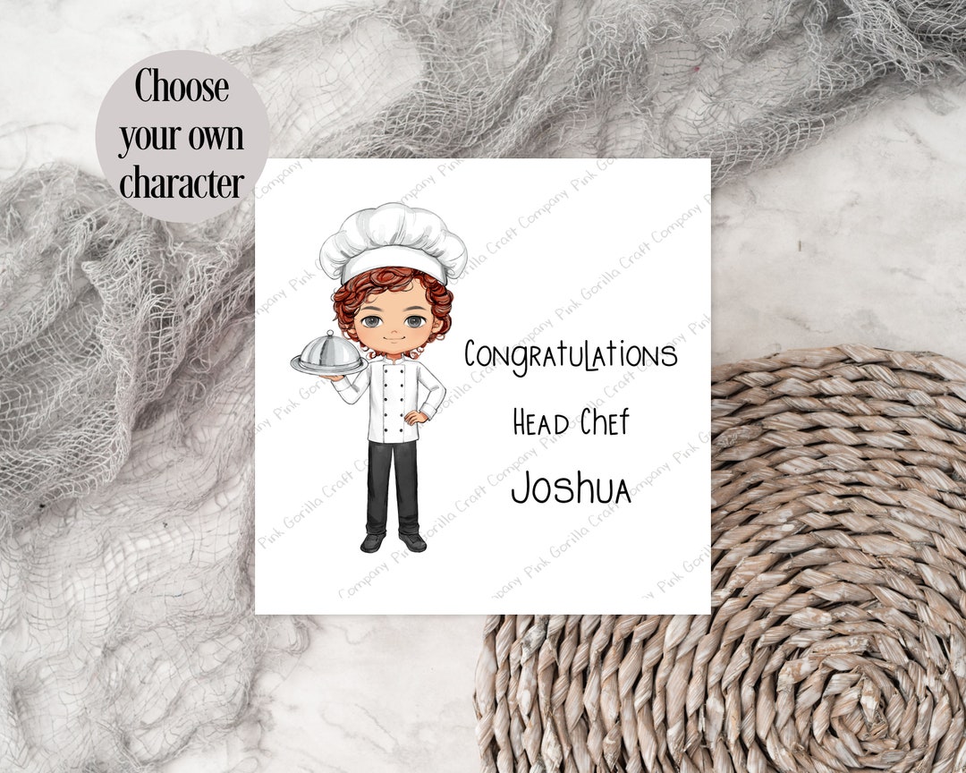 Chef, Card for Chef, Chef Card, Card for Head Chef, Card for Him, Card ...